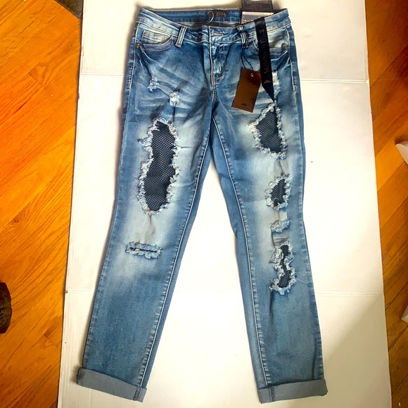 Elite | Jeans | Nwt Elite Fishnet Jeans | Poshmark